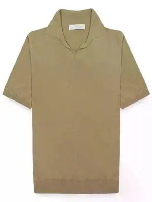 LUIGI GENTILE Fine-knit Short-sleeve T-shirt - Green