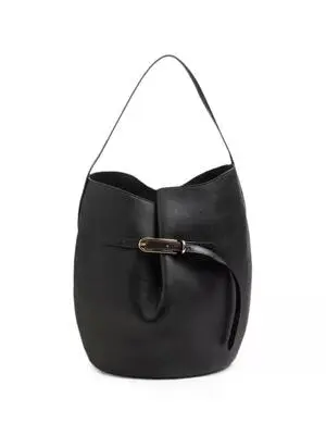 LIFFNER Large Belted Bucket Shoulder Bag - Black