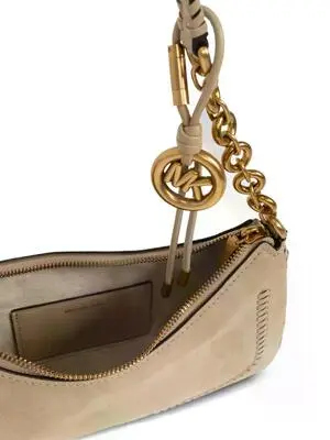 Michael Kors Medium Shoulder Bag With Whipstitch Detailing - Neutrals