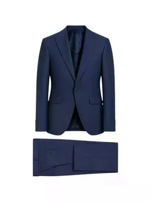 ETIEM TEXTIL S.L. Single-breasted Peak-lapel Suit - Blue