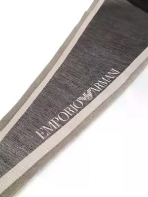 Emporio Armani Logo-print Asymmetrical Scarf