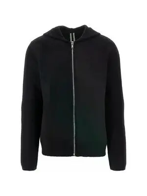 Rick Owens Zip-up Knitted Hoodie - Black