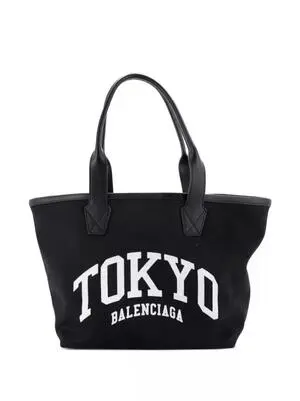 Balenciaga Jumbo Printed Canvas Tote Bag - Black