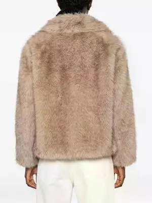 Max Mara Faux Fur Pointed Collar Coat