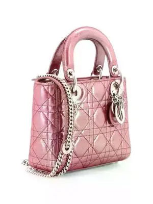 Dior Lady Chain Bag Mini Satchel - Pink