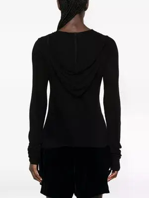 Rick Owens Ribbed Knit Hoodie