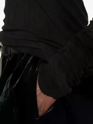 Rick Owens Ribbed Knit Hoodie