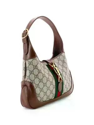 Gucci Jackie 1961 Gg Coated Canvas Small Hobo Bag
