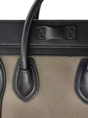 Celine Tricolor Leather Nano Luggage Crossbody Bag - Black