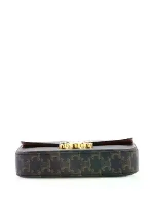 Celine Triomphe Chain Triomphe Coated Canvas Small Shoulder Bag