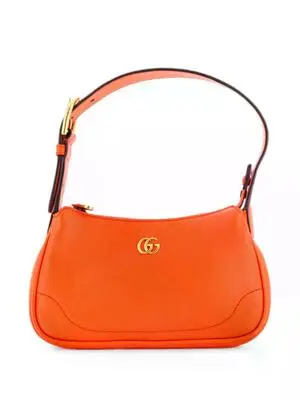 Gucci Aphrodite Leather Mini Shoulder Bag - Orange