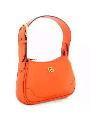 Gucci Aphrodite Leather Mini Shoulder Bag - Orange