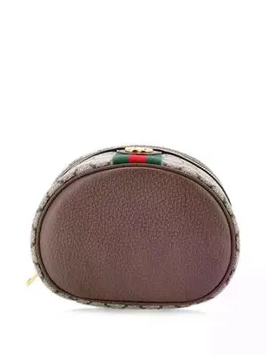 Gucci Ophidia Top Handle Cosmetic Case Gg Coated Canvas Mini Pouch