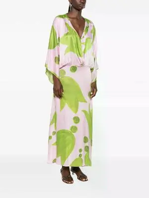Themis Z Eudora Abstract-print V-neck Maxi Dress
