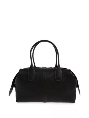 TOD'S Logo-patch Pebbled Leather Shoulder Bag