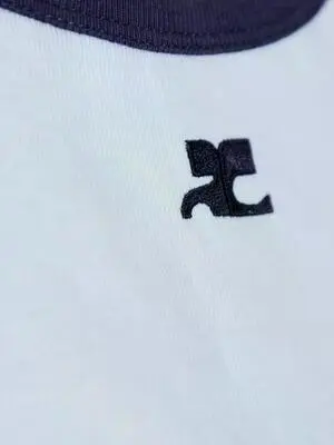 COURREGES Logo-patch Ringer T-shirt