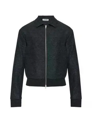 JIL SANDER Zip-up Bomber Jacket - Grey