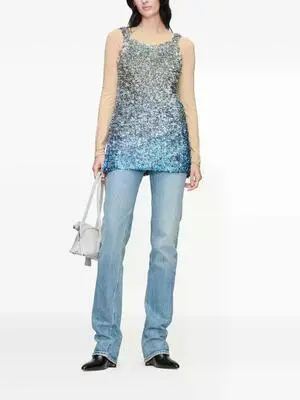 MAISON MARGIELA Tinsel-yarn Tank Top - Silver
