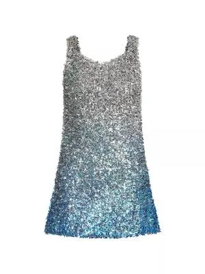 MAISON MARGIELA Tinsel-yarn Tank Top With Degrading Print - Silver