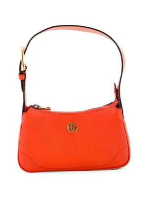 Gucci Aphrodite Leather Mini Shoulder Bag - Orange