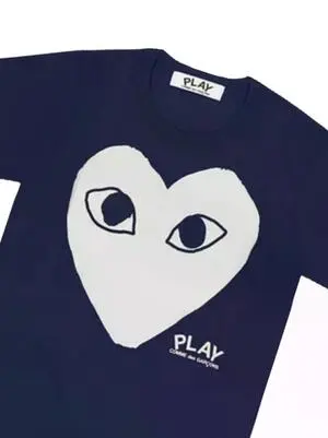 Play Comme Des Garcon Logo Heart-print T-shirt