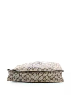 Gucci Convertible Soft Open Printed Gg Coated Canvas Tall Tote Bag - Brown
