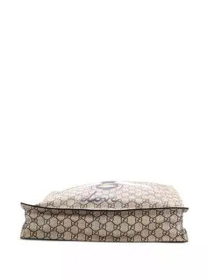 Gucci Convertible Soft Open Printed Gg Coated Canvas Tall Tote Bag - Brown