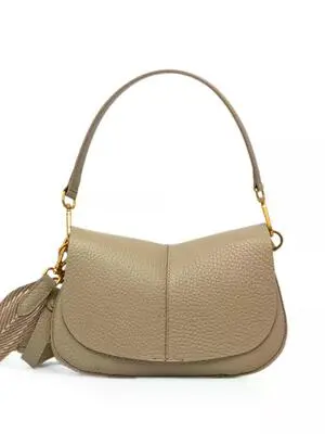 GIANNI CHIARINI Grained-leather Shoulder Bag - Neutrals