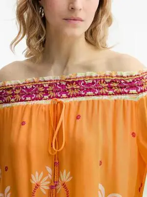 TWINSET Floral-print Off-shoulder Blouse