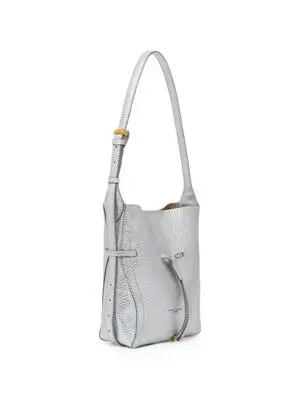 GIANNI CHIARINI Sienna Metallic-effect Pebbled Shoulder Bag