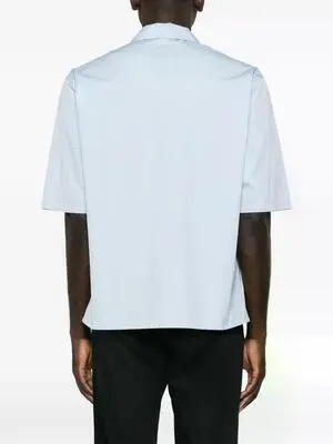 JIL SANDER Boxy-fit Short-sleeved Lightweight Cotton Poplin Shirt With Single Chest Pocket And Embroidered Jil Logo