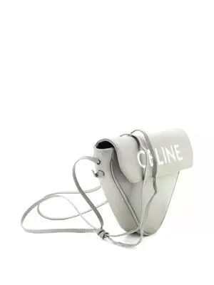 Celine Triangle Bag Leather Small Crossbody Bag - Grey