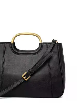 TWINSET Metal-handle Leather Tote Bag