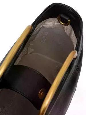 TWINSET Metal-handle Leather Tote Bag