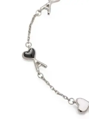 AMI Paris Brass Bracelet With Hammered De Coeur