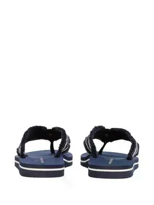 Tommy Hilfiger Striped Logo Flip-flops - Blue