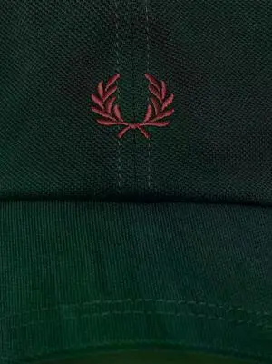 Fred Perry Baseball Cap With Embroidered Laurel Wreath - Green