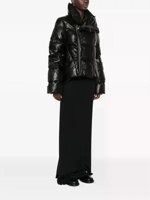 Rick Owens Naska Leather Puffer Jacket - Black