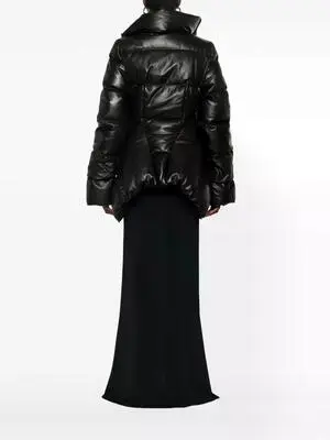 Rick Owens Naska Leather Puffer Jacket - Black