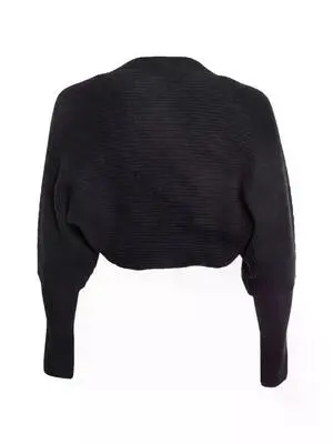 Escada Rib-knit Cropped Cardigan