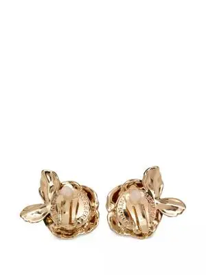 Carolina Herrera Flower Motif Clip-on Earrings