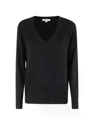 Vince Weekend V-neck Sweater - Black