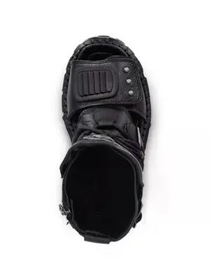 NEW ROCK Buckle-fastening Platform Sandals - Black