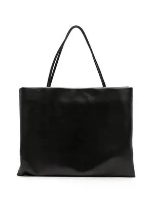 THE ROW Large Cecily Leather Tote Bag - Black