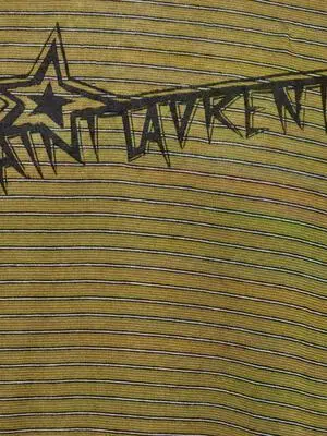 Saint Laurent 2019 Striped Star-logo T-shirt