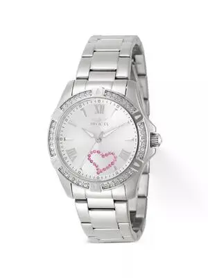 INVICTA Angel 38mm Watch With Crystal-embellished Bezel And Heart Motif - Silver
