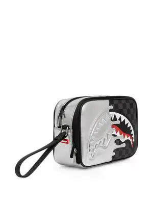 SPRAYGROUND Shark Mouth Checkered Make Up Bag