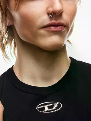 DIESEL® Stainless Steel Hinged Septum Jewelry - Silver