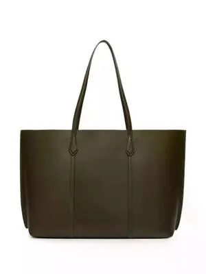 Tory Burch Large Pebbled Leather Tote Bag - Green