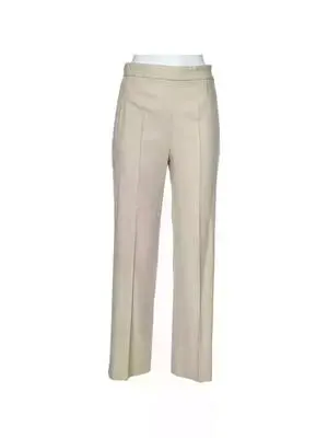 Chloé Beige Wool Side Trim Parallel Trousers